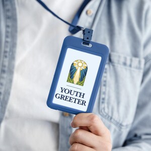 LDS Greeter Badge - Look Unto Me Logo Tag | Instant Download & Print - Etsy