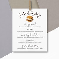 Smores Sign | Smores Bar Printable Sign | S'mores Station Wedding Sign ...