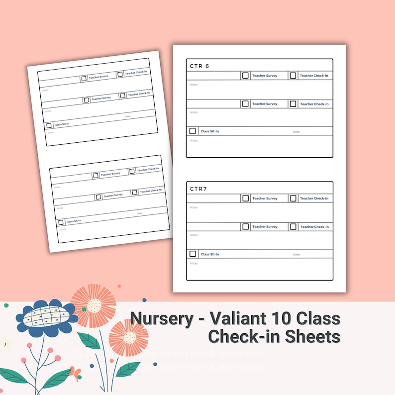 LDS Primary Teacher Check-in Kit | Survey, Notes, Observation (digital ...