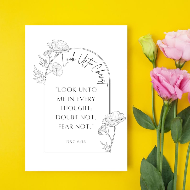 LDS Youth Theme Coloring Pages: "look Unto Christ" (printable PDF) - Etsy