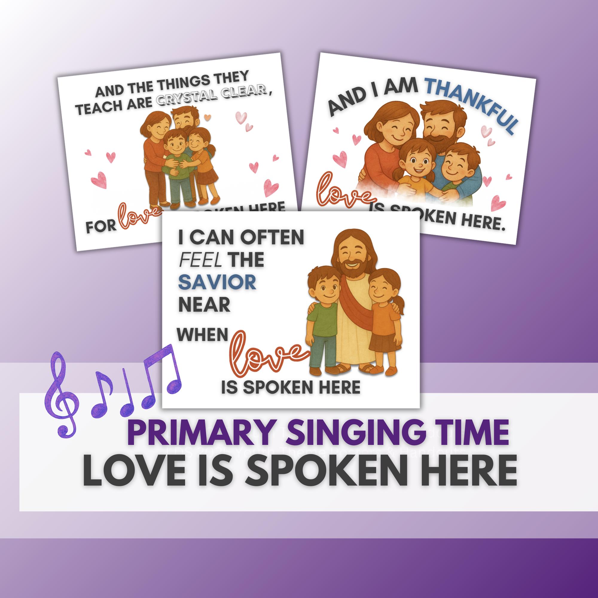 Love is Spoken Here | LDS Primary Song Visuals | Singing Time Flipchart ...