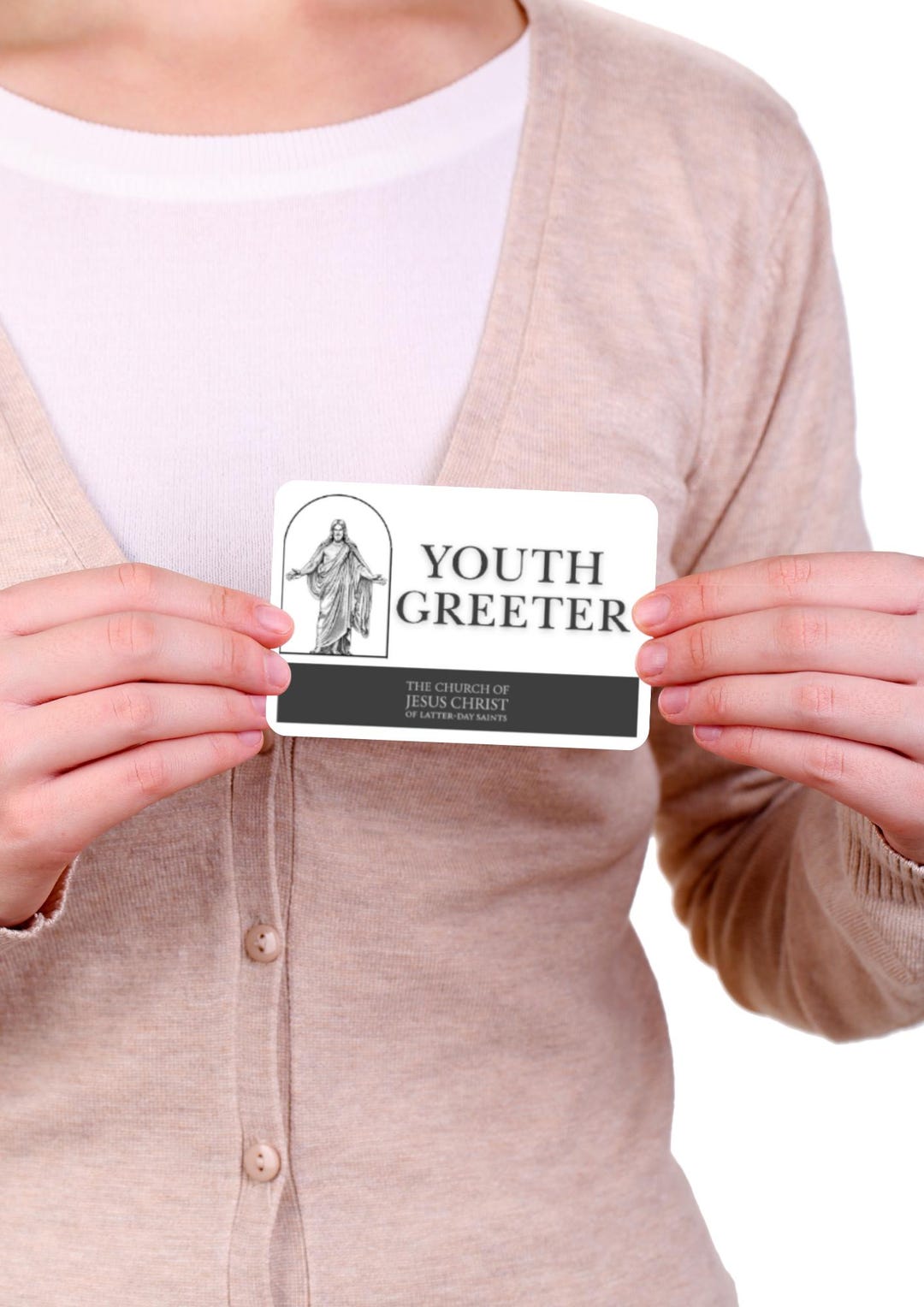 LDS Youth Greeter Badge BW Logo Instant Download - Etsy