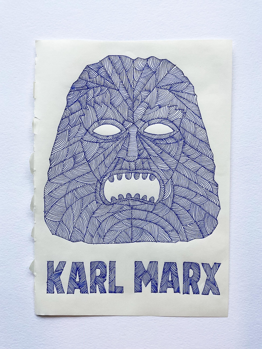Original Drawing of Karl Marx as Zardos by Peter Stemmler - Etsy