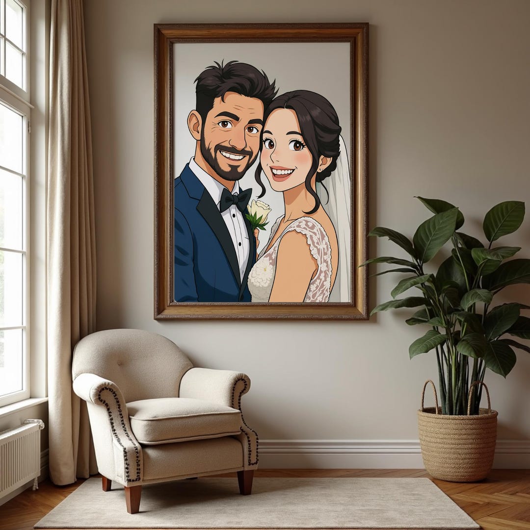 Custom Ghibli Style Portrait | Cartoon Portrait | Family & Couple Gift ...