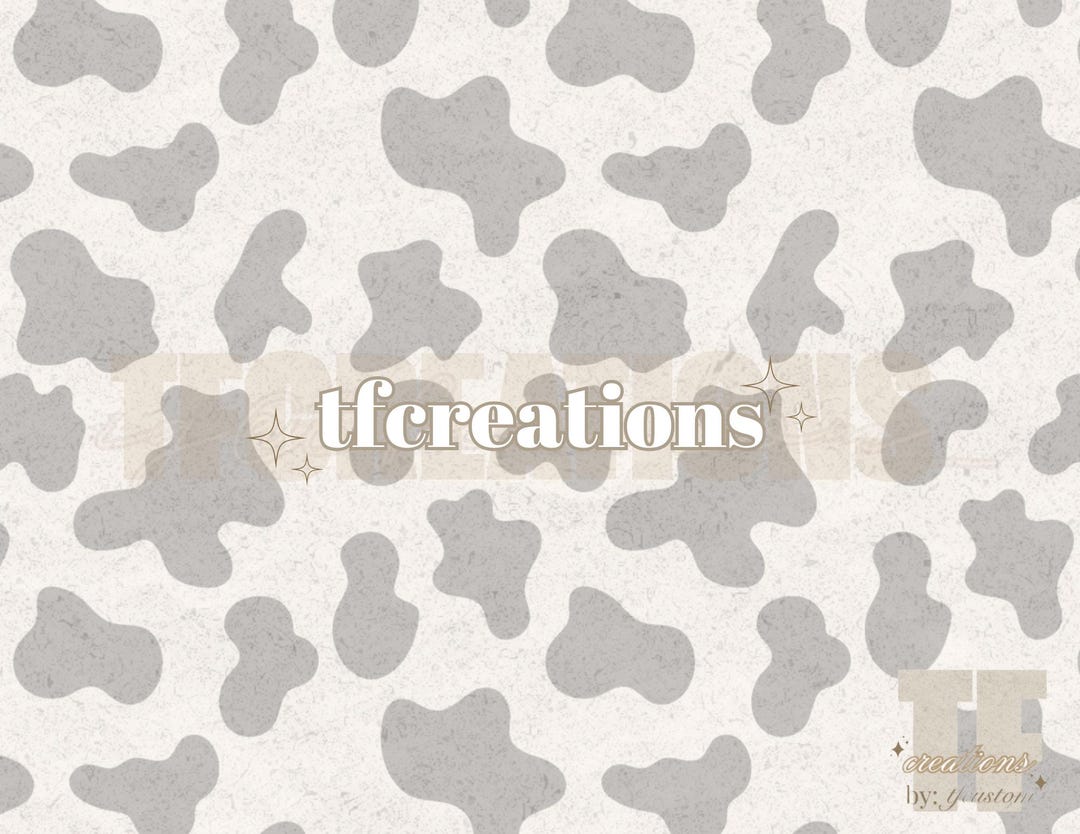 Cow Print Seamless Pattern - 4 PNG Files Instant Digital Download - Etsy