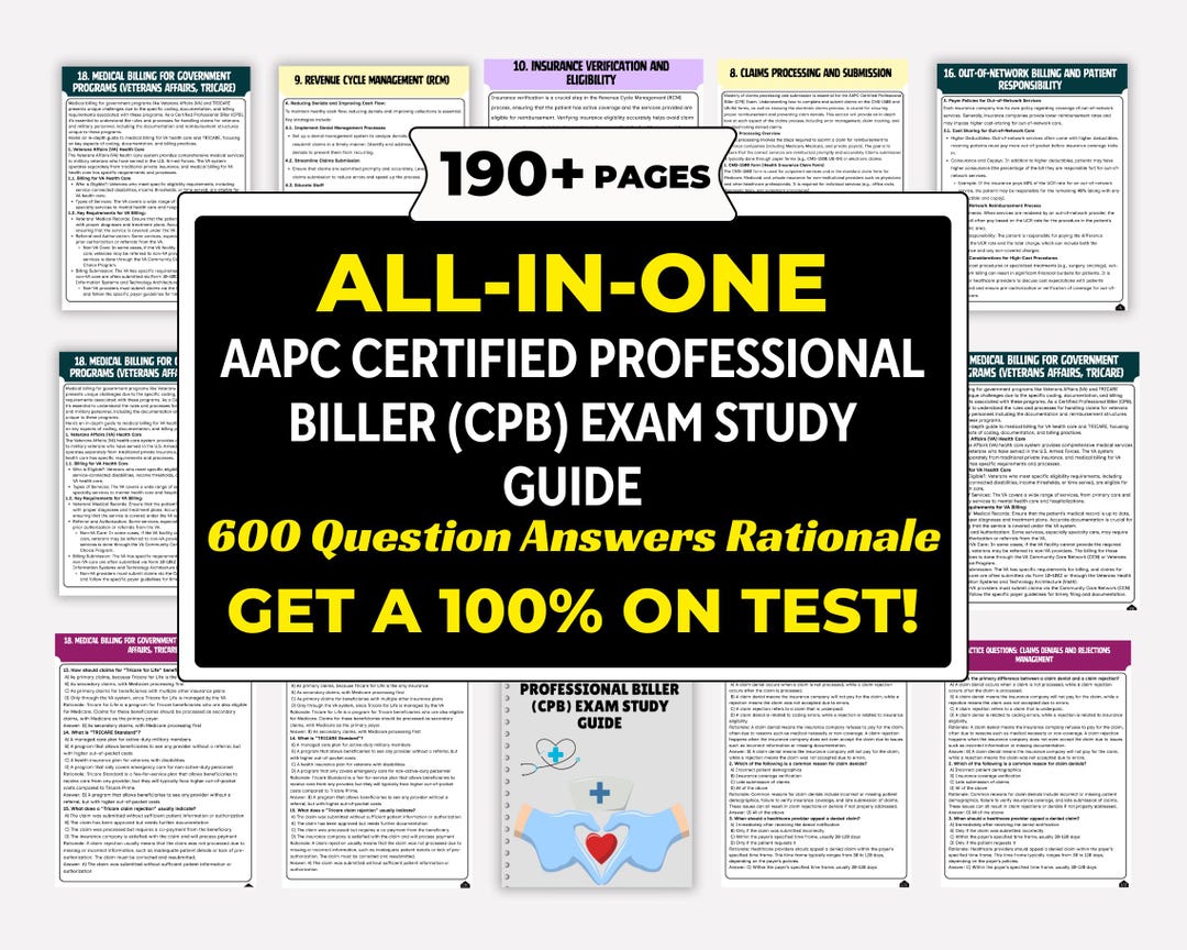 AAPC Certified Professional Biller (CPB) Exam Test Prep: Study Guide ...