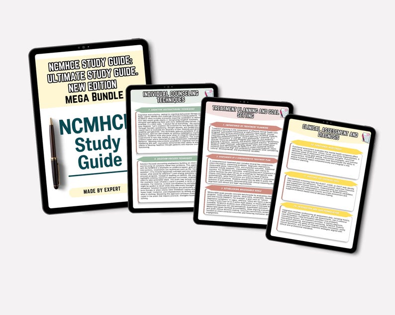 NCMHCE Study Guide: Practice Exams & Mental Health Prep - Etsy