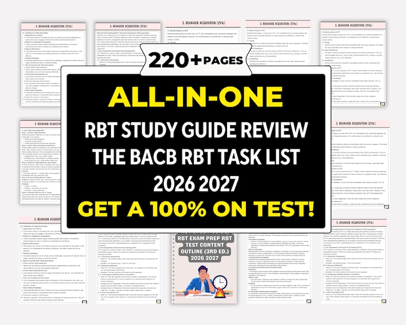 RBT Study Guide 2026-2027, ABA Exam Prep (3rd Edition Printable) - Etsy