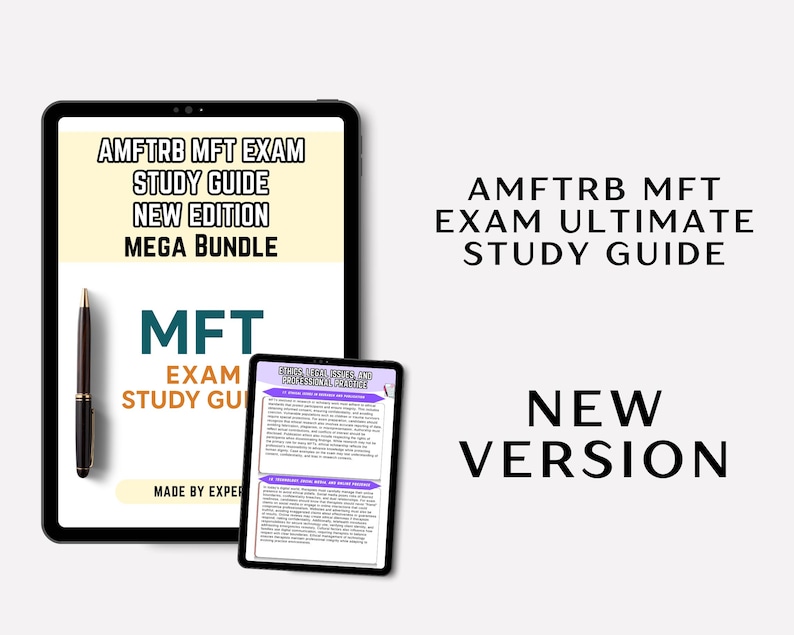 AMFTRB MFT Exam Study Guide, Social Work Test Prep (digital Download ...