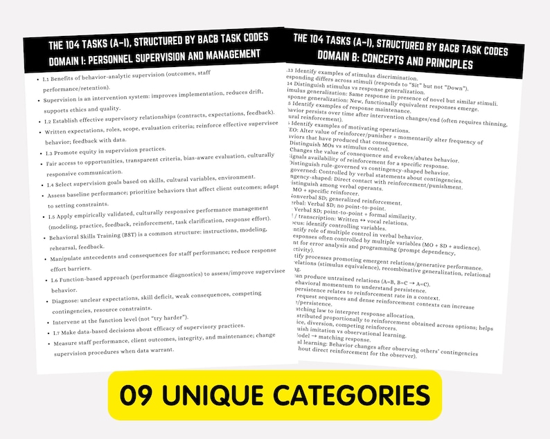 6th Edition Task List | BCBA Exam Complete Study Guide - Etsy