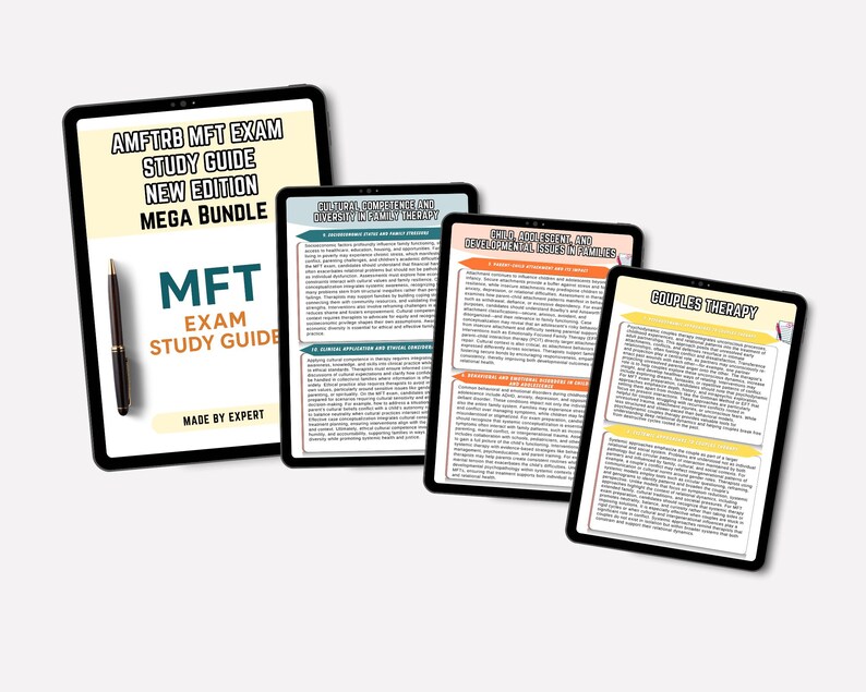 AMFTRB MFT Exam Study Guide, Social Work Test Prep (digital Download ...