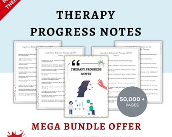 MEGA BUNDLE: ALL Therapy Progress Note Statements | Therapy Progress ...