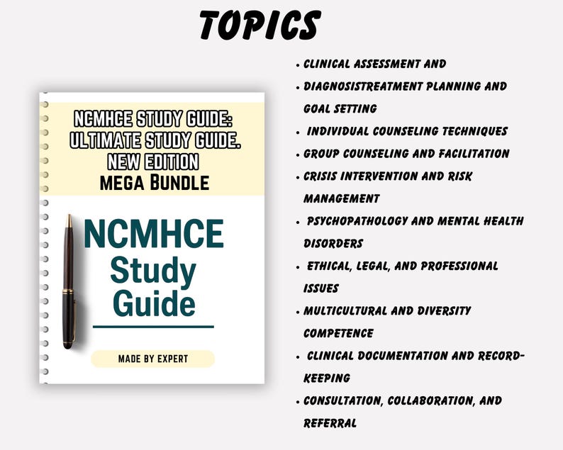 NCMHCE Study Guide: Practice Exams & Mental Health Prep - Etsy
