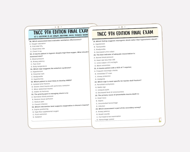 TNCC 9th Edition Final Exam. Over 400 Questions With Correct and ...