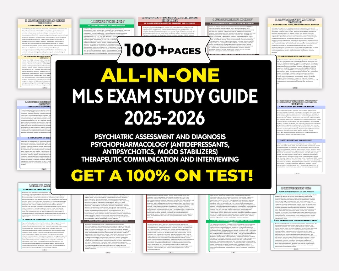 MLS Exam Study Guide 2025-2026: Medical Laboratory Science ...