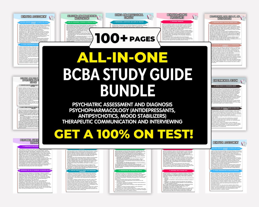 BCBA Exam Study Guide Bundle: 6th Edition Task List - Etsy