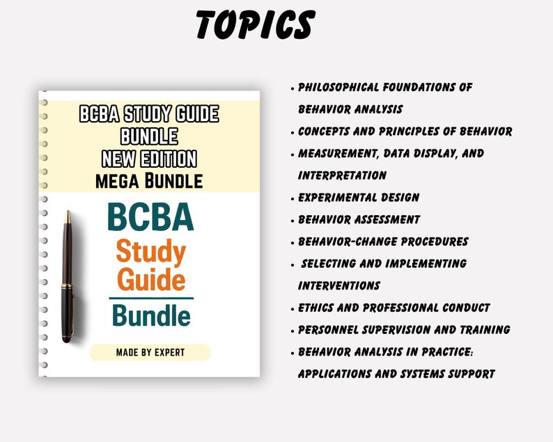 BCBA Exam Study Guide Bundle - Etsy
