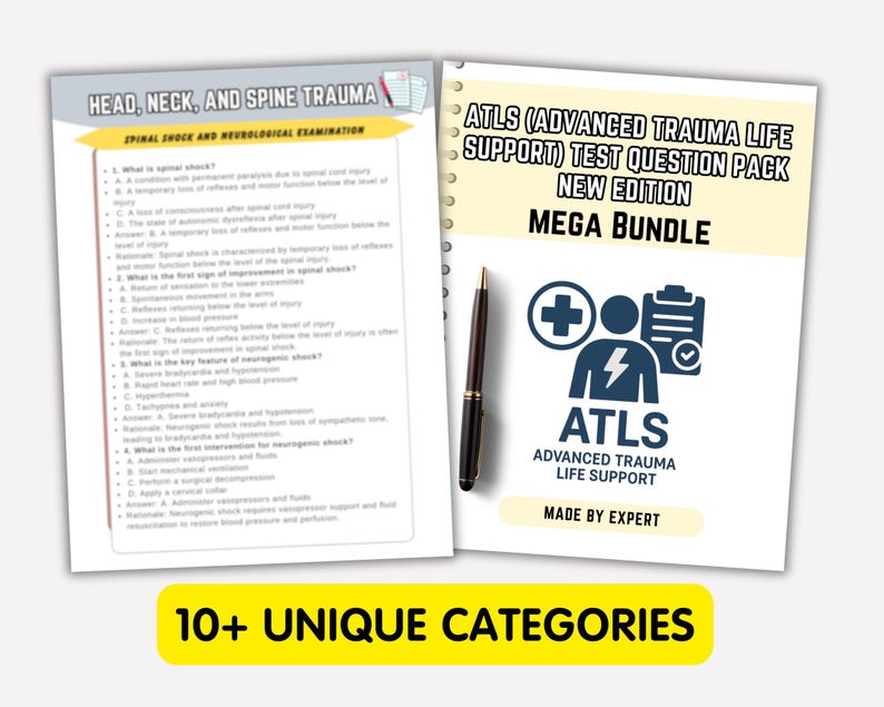 320 Questions for the ATLS Test With Answers & Explanations - Etsy