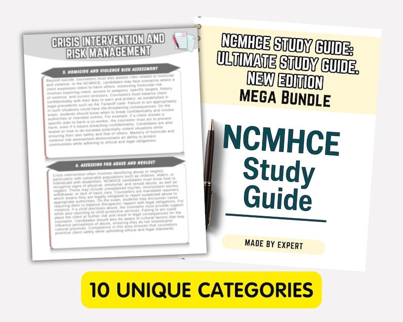 NCMHCE Study Guide: Practice Exams & Mental Health Prep - Etsy