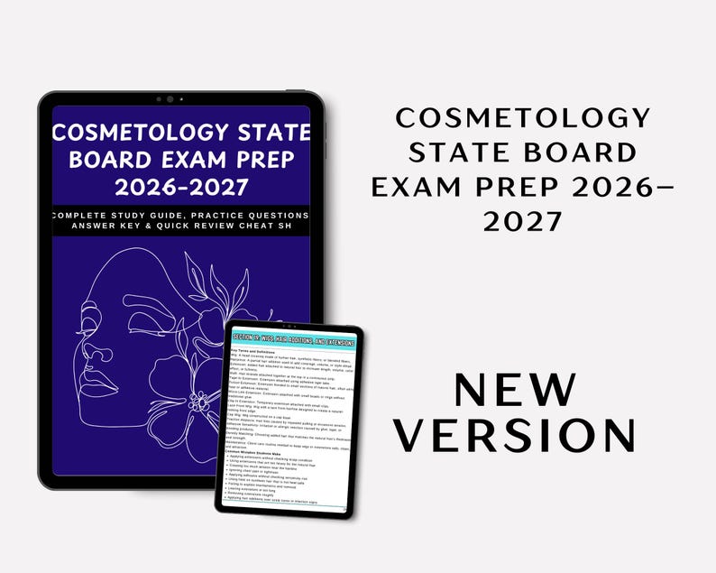 Cosmetology State Board Exam Prep 2026–2027 Study Guide - Etsy Australia