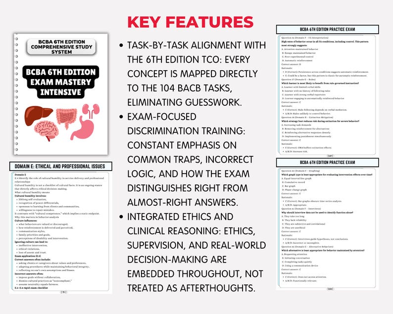 6th Edition Task List | BCBA Exam Complete Study Guide - Etsy