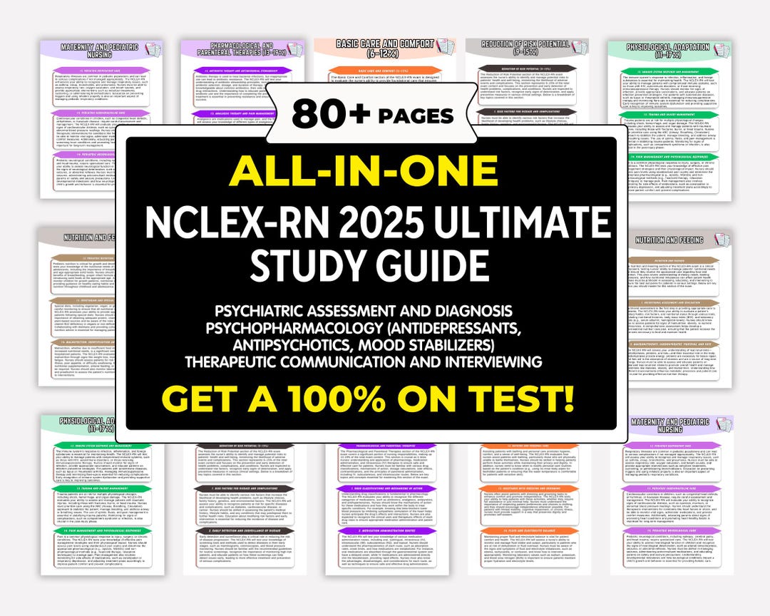 NCLEX-RN 2025 Ultimate Study Guide: Detailed Notes, Cheat Sheet & More ...