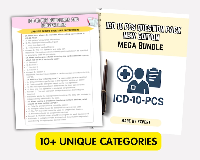340 ICD 10 PCS Practice Questions for Certification Exam Prep Procedure ...