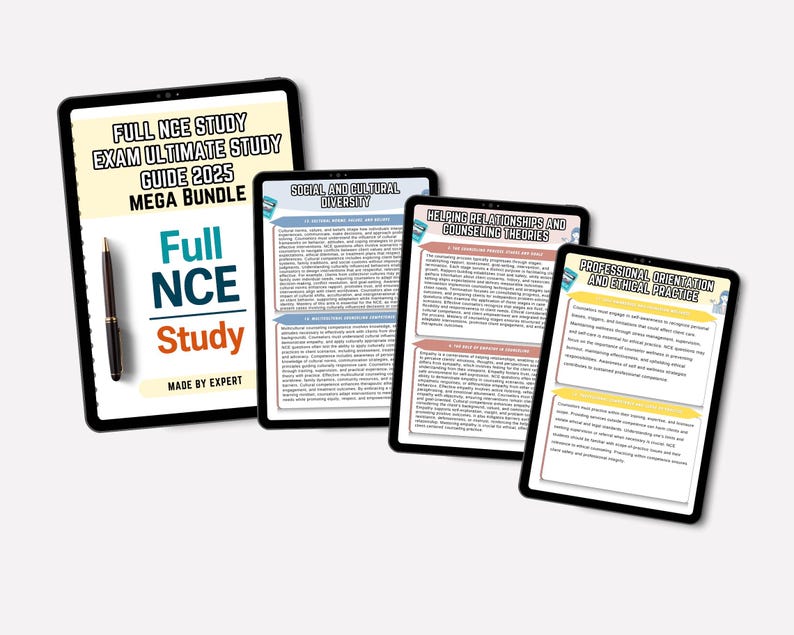 Full NCE Study Guide 2025 With Detailed Notes, Top Definitions and ...