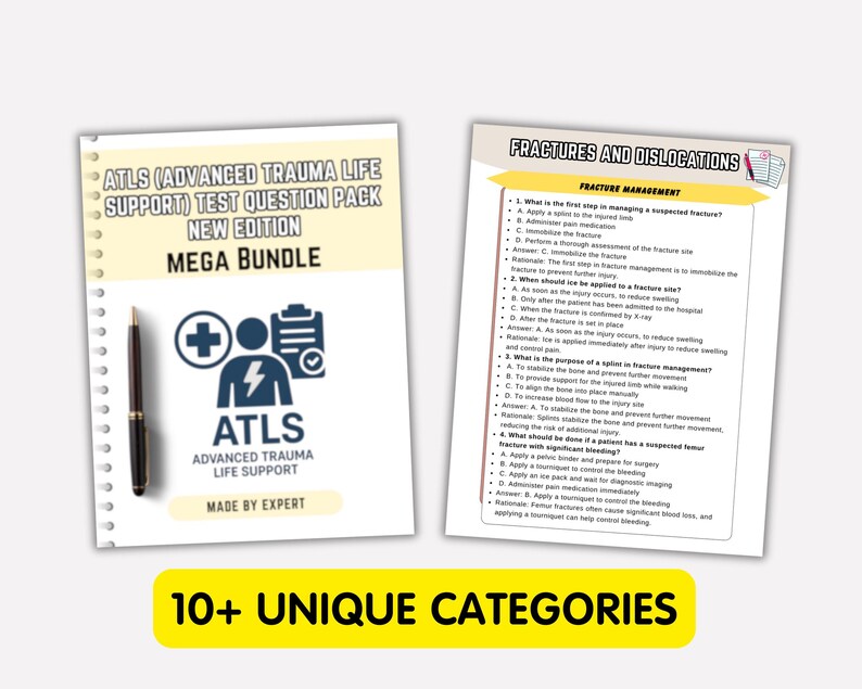 320 Questions for the ATLS Test With Answers & Explanations - Etsy