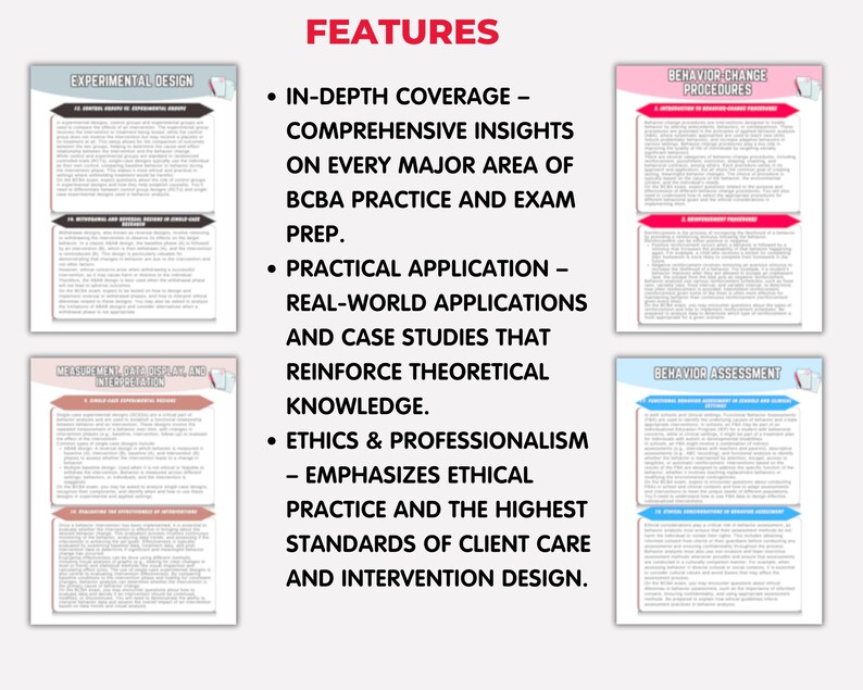 BCBA Exam Study Guide Bundle - Etsy