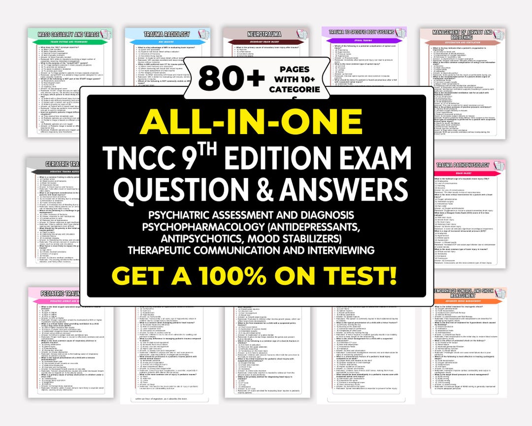 TNCC 9th Edition Exam Prep: 400 Questions & Verified Answers - Etsy