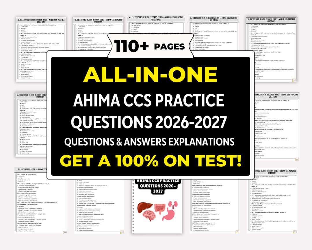 AHIMA CCS Practice Questions 2025-2026 | Certified Coding Specialist ...