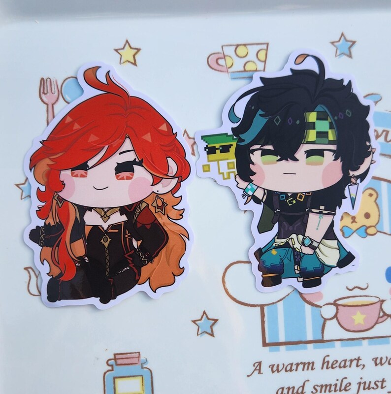 Genshin Impact Natlan Sitting Vinyl Stickers Mavuika, Kinich - Etsy