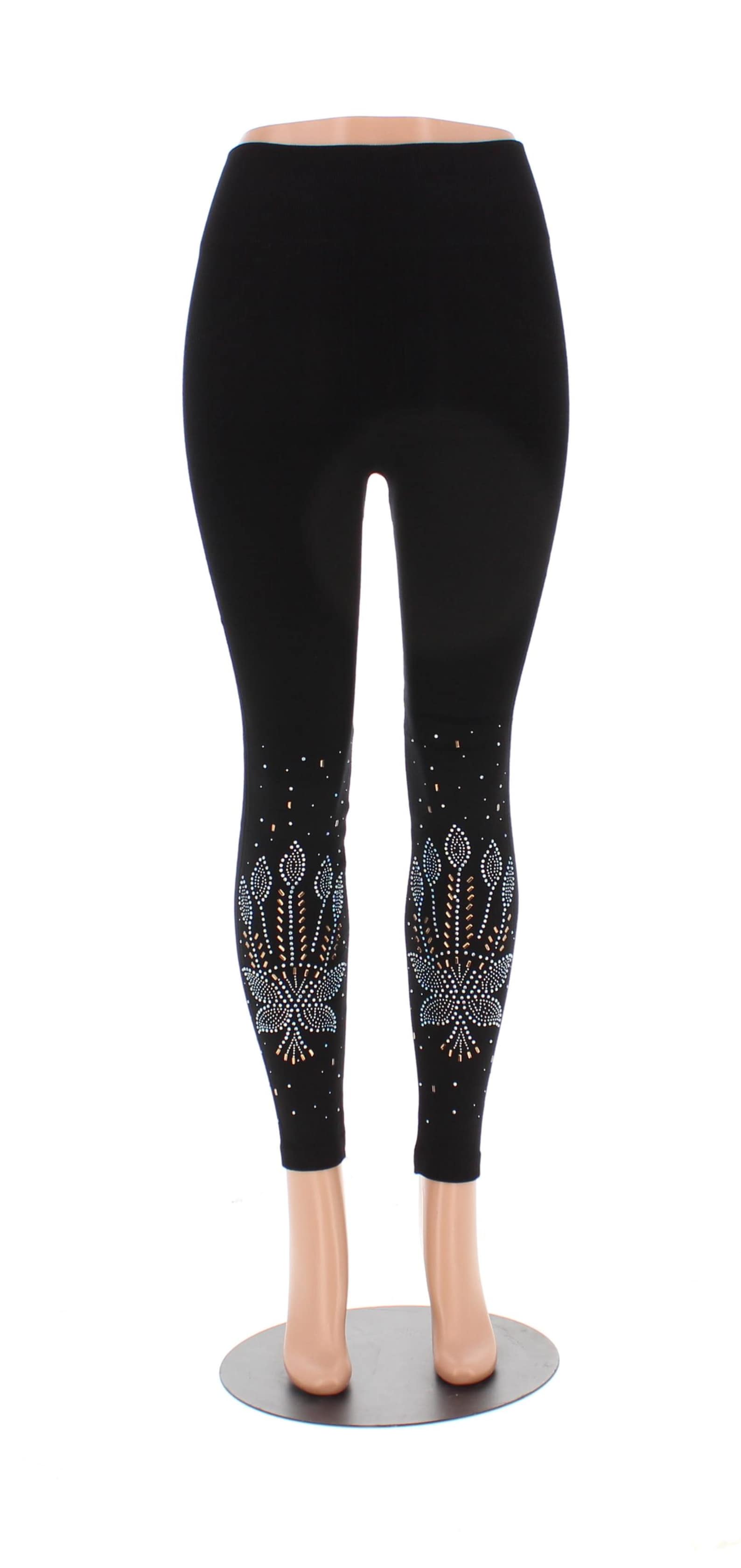 Rhinestone Leggings, Women Bling Leggings, Black Leggings, Holiday Gift ...