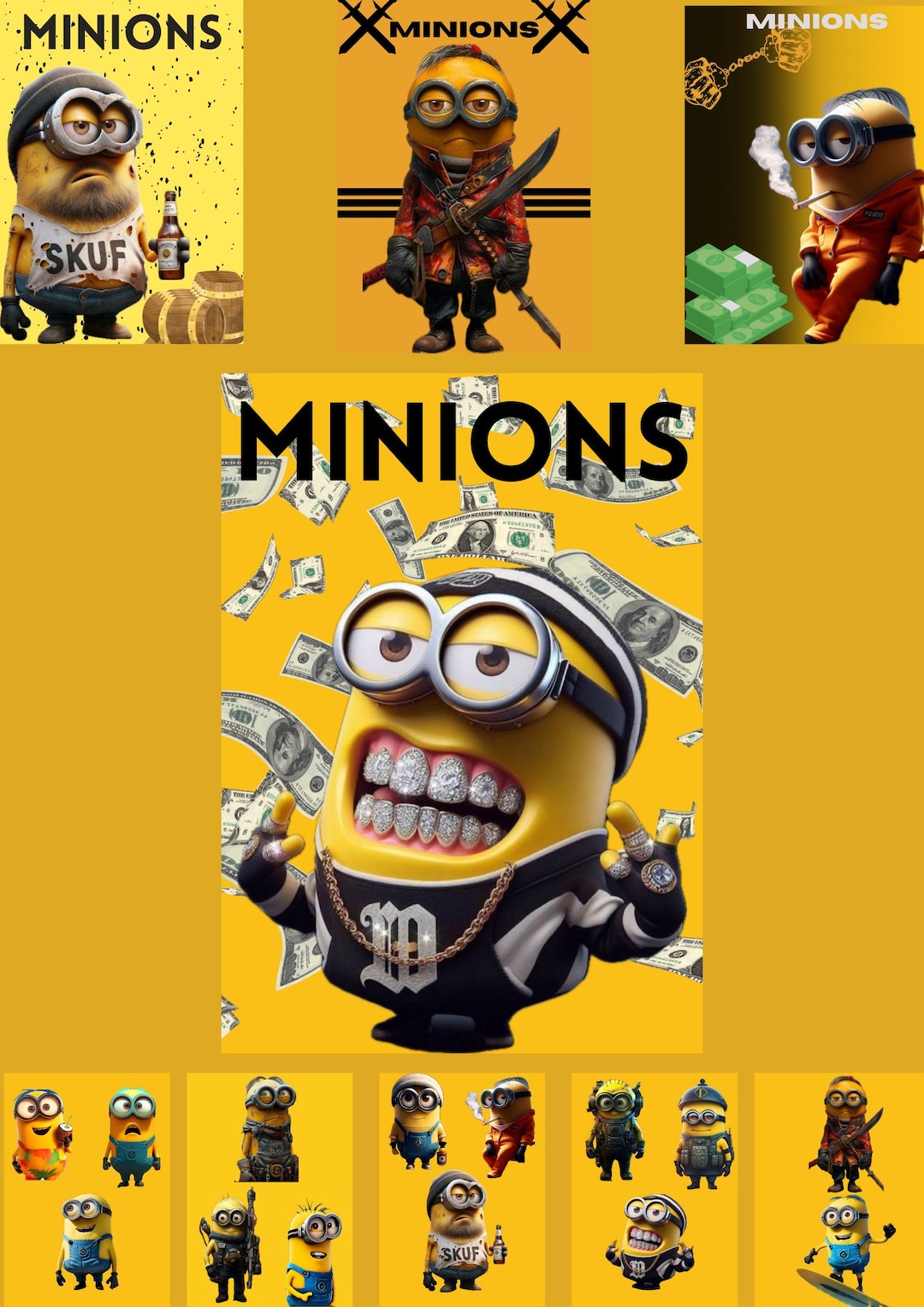 Minions 15 Numbers PNG and ZIP Digital Pack Clip Art, Instant Download ...