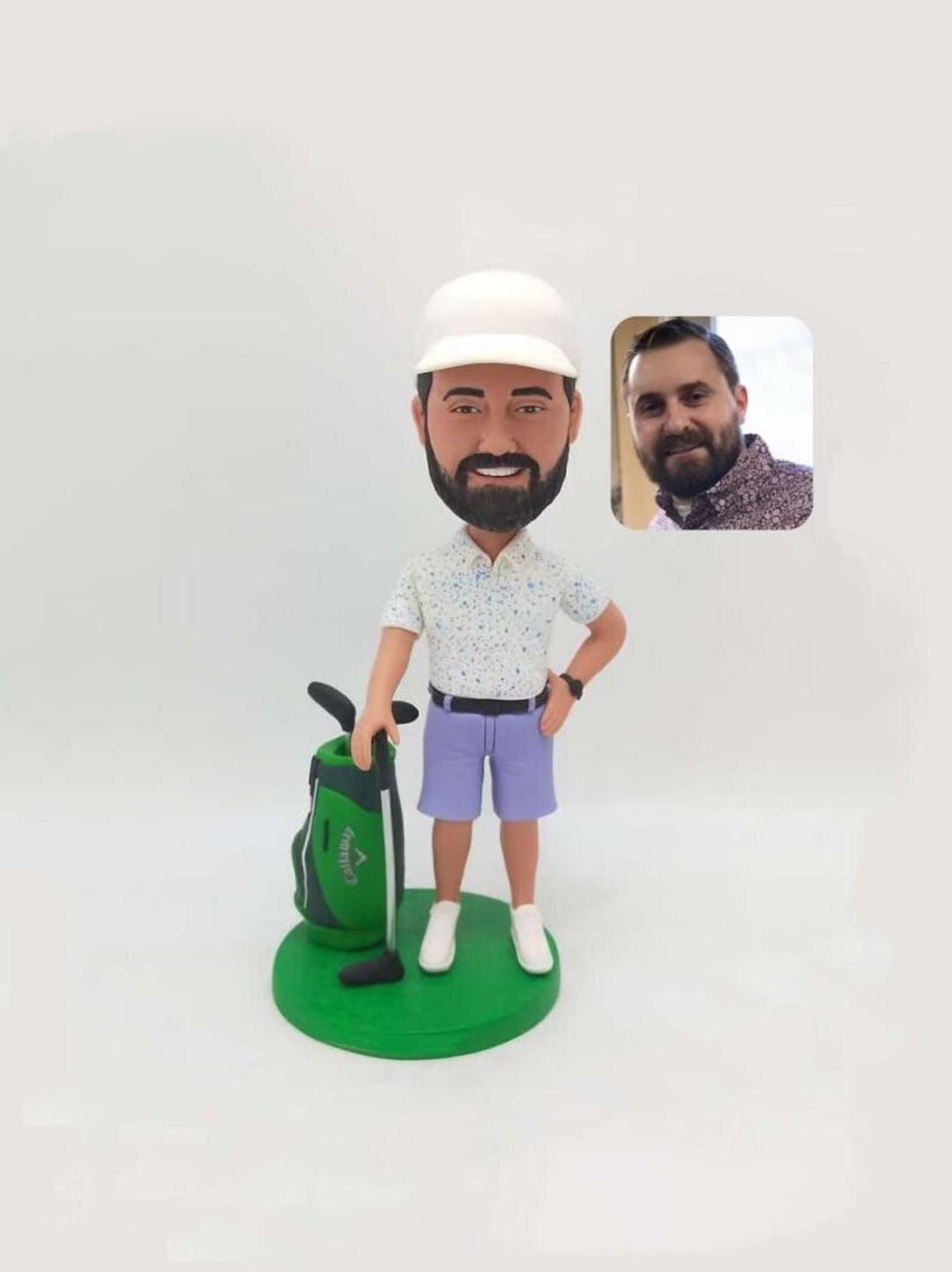 Custom Golf Bobblehead Doll: Handmade Polymer Clay Golfer Gift - Etsy