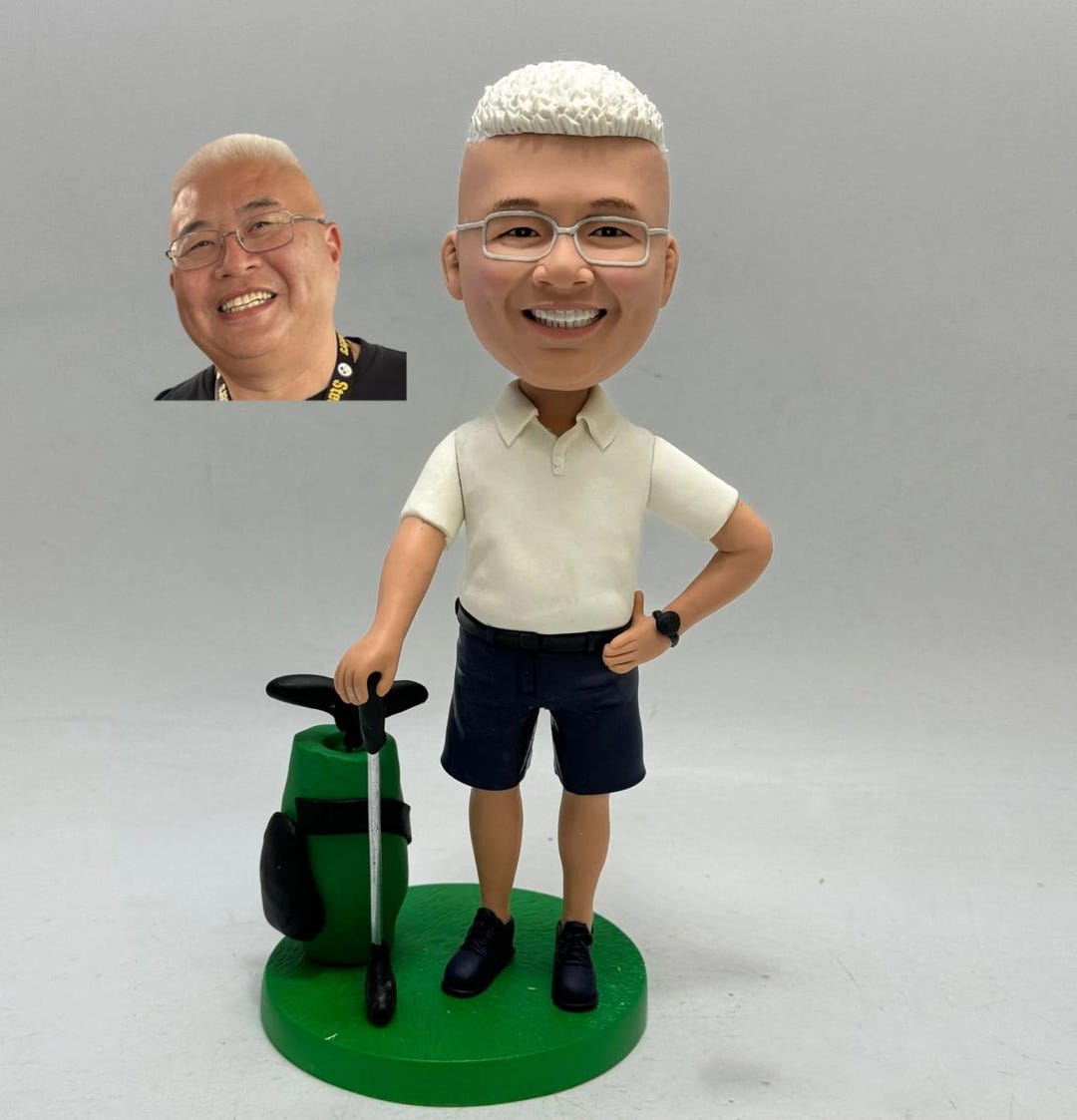 Custom Golf Bobblehead Doll: Handmade Polymer Clay Golfer Gift - Etsy