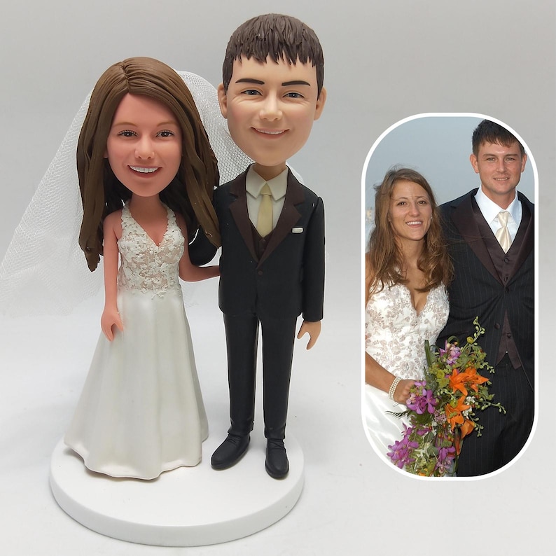 Custom Wedding Couple Bobblehead – Personalized Figurine From Photo ...