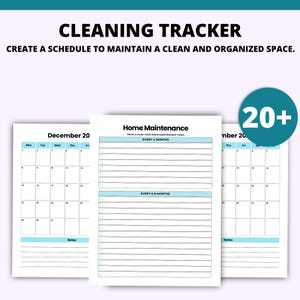 Editable Cleaning Planner - Household Chores Organizer, Daily Cleaning ...
