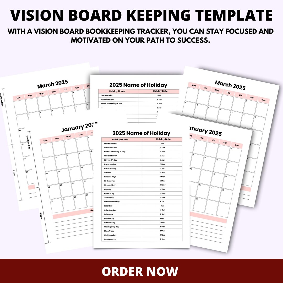 VISION BOARD PLANNER, Goal Setting Journal, Motivational Planner ...