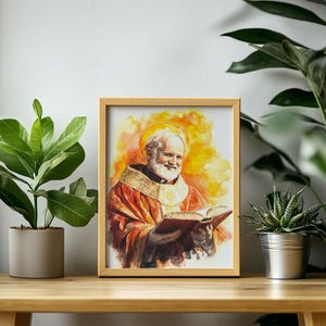 St Philip Neri Religious Art Watercolor Art Digital Download