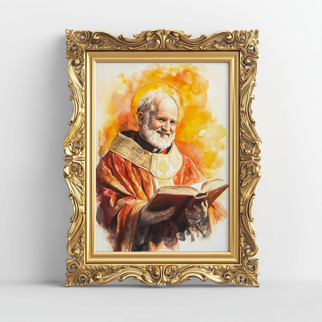 St. Philip Neri Religious Art, Watercolor Art, Digital Download ...