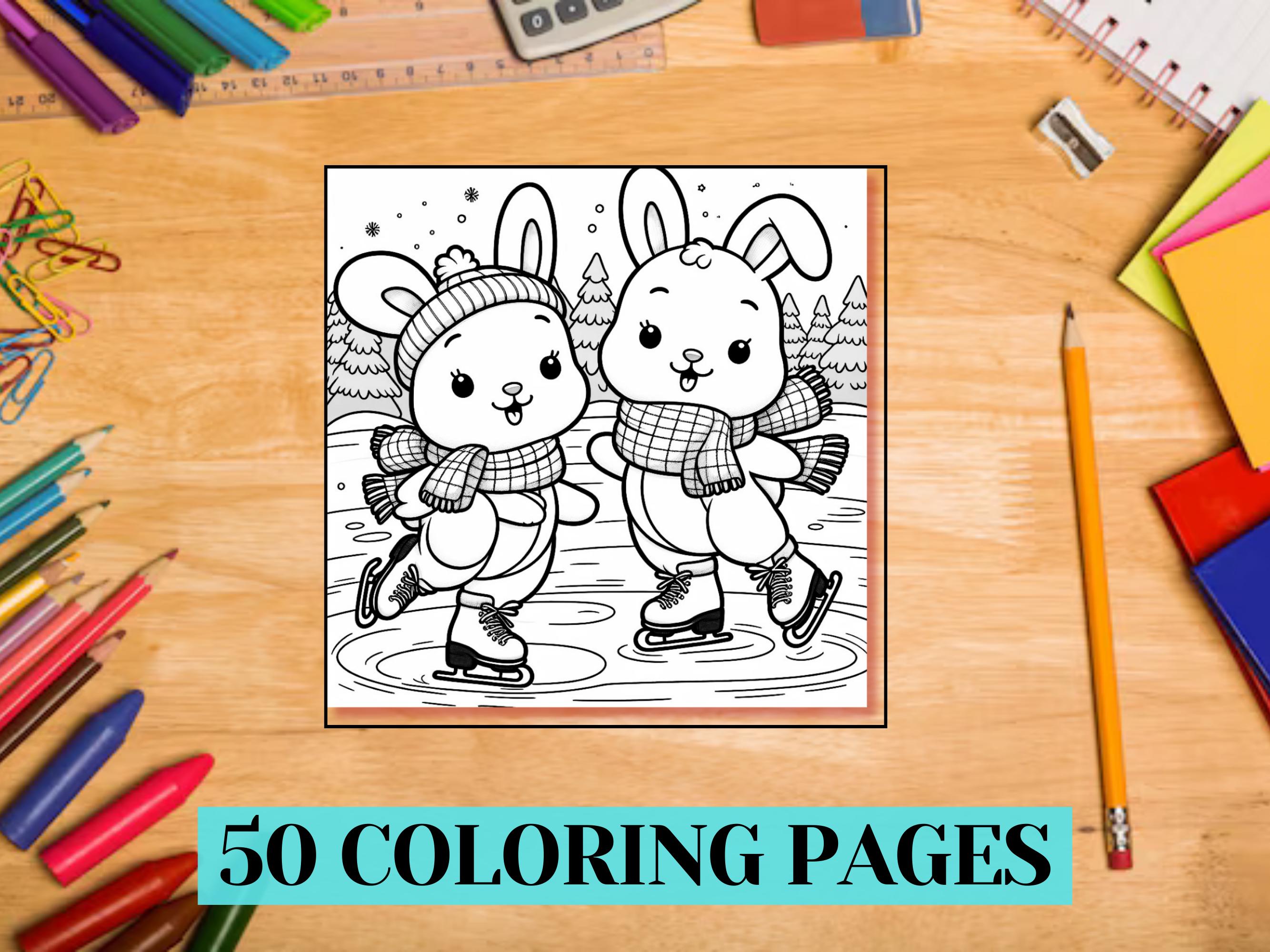 50 Comfy Moments Coloring Book, Cozy Days Coloring Pages, Bold and Easy ...