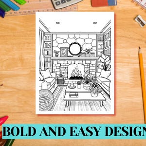 50 Cozy Interior Coloring Printables, Home Interior Coloring Pages ...