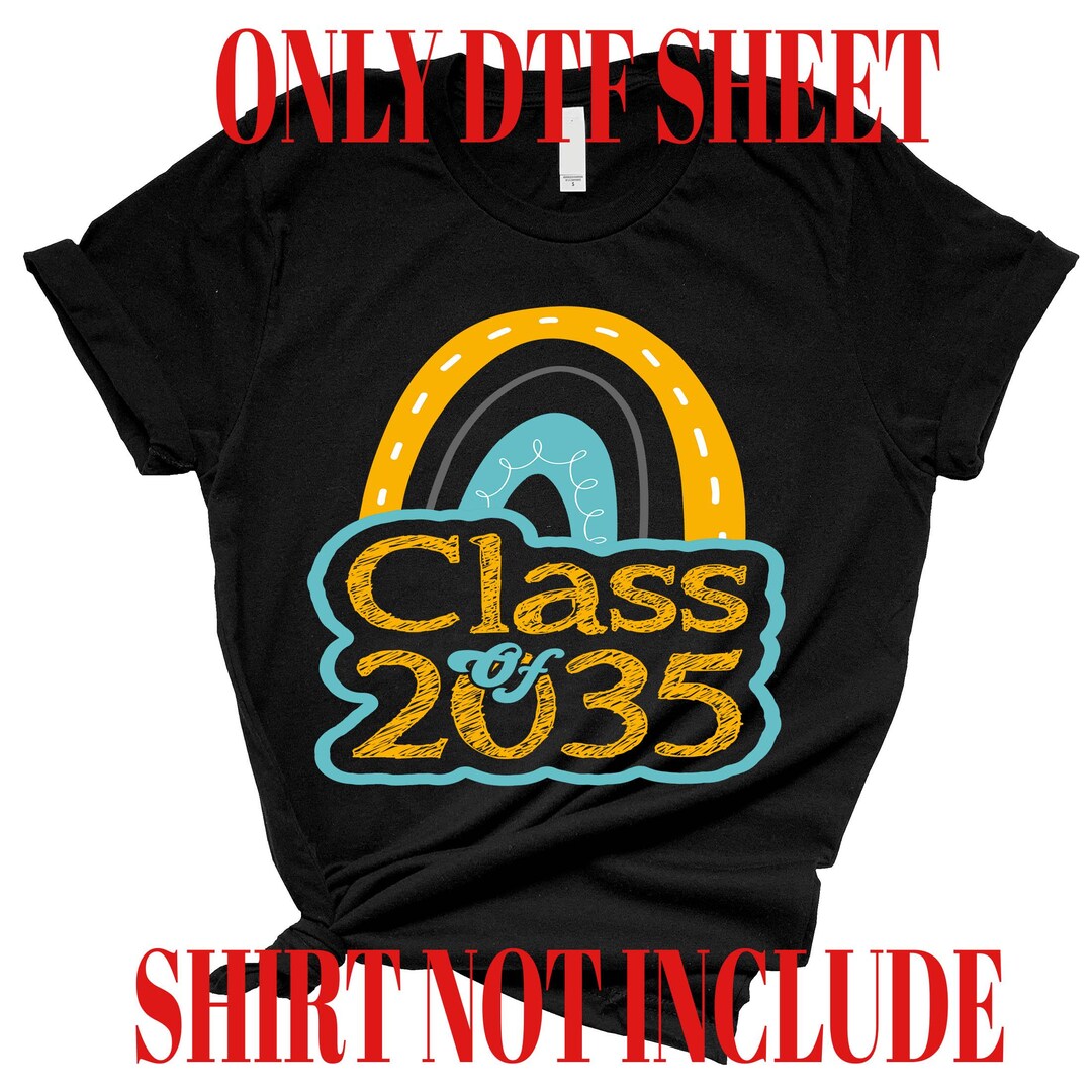 Class of 2035 Grad DTF Transfer, Pre-k Graduation, Personalized Pre-k ...