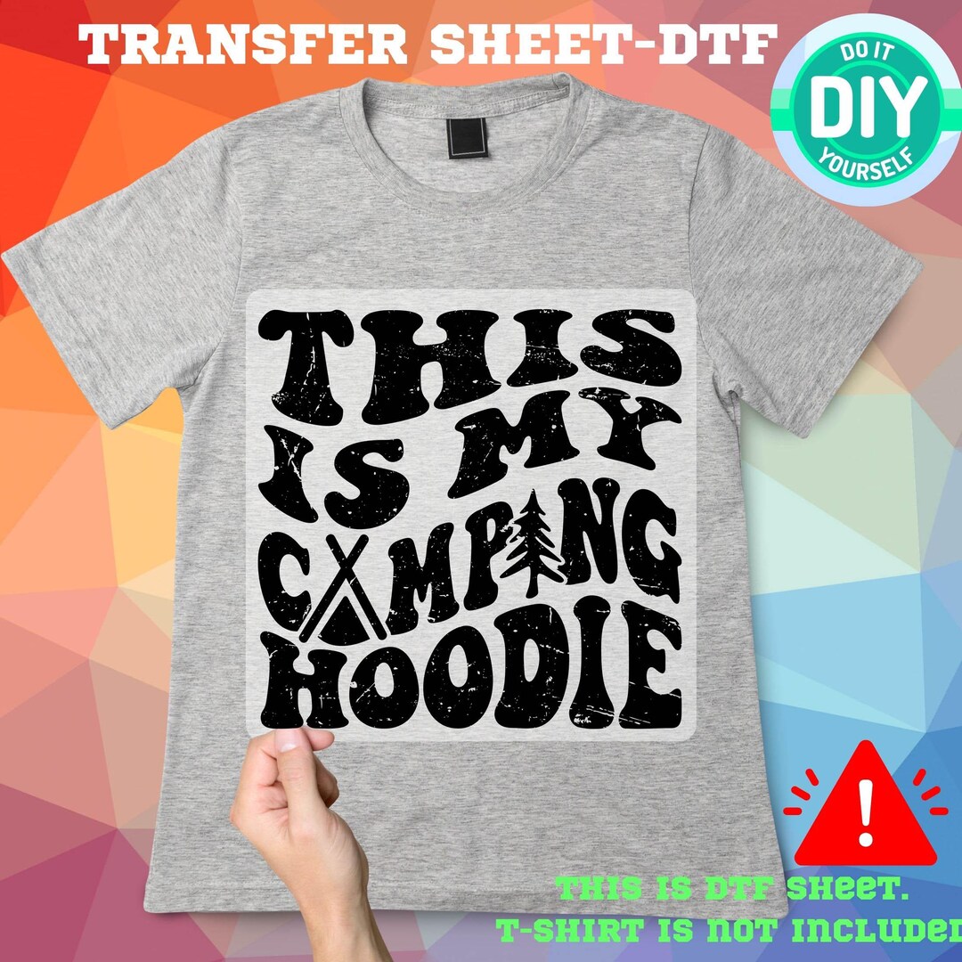 Camping Theme DTF Transfer, Campfire Print, Ready-to-press Heat ...