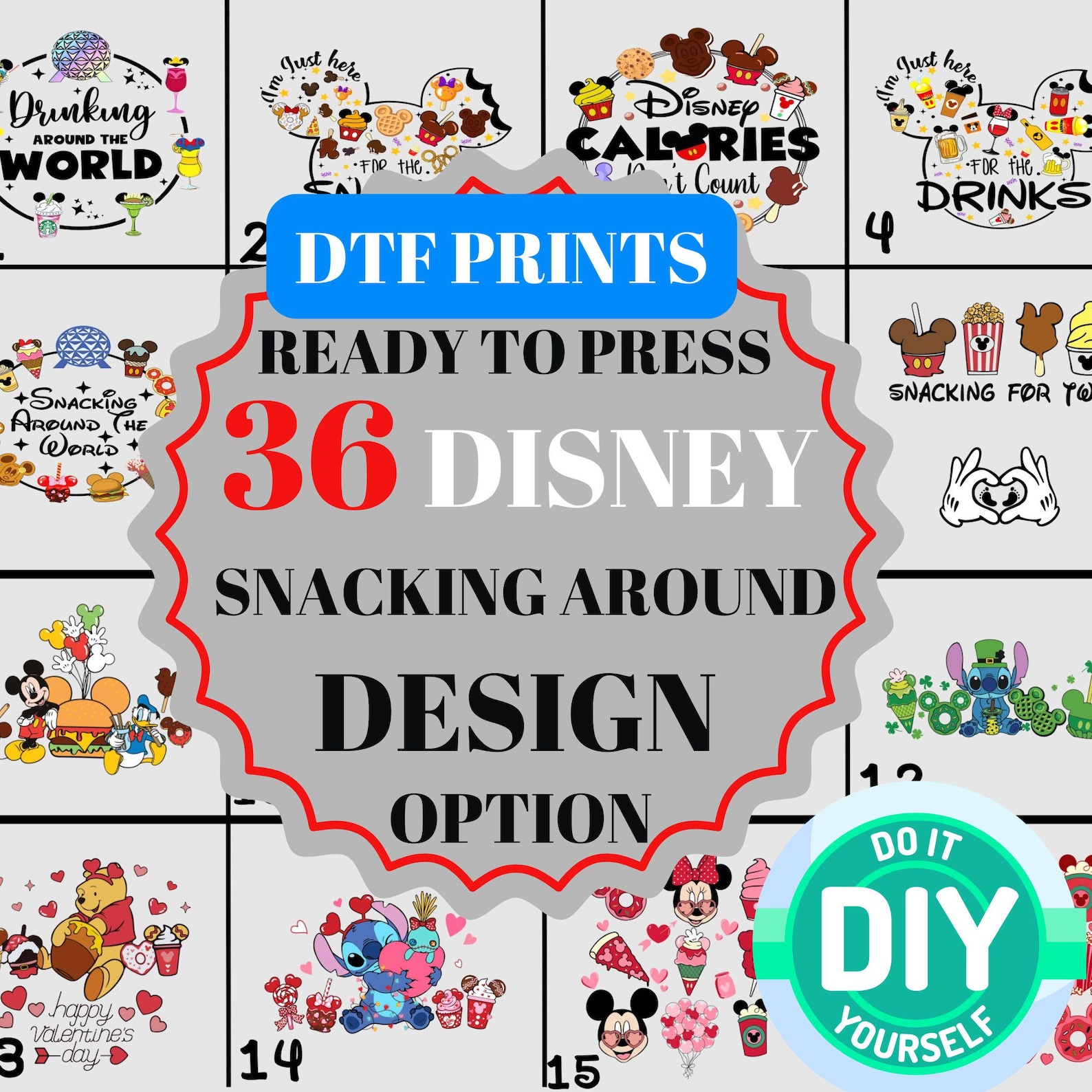 Epcot Tour DTF , Heat Press Disney Epcot, Snacking Disney ,disney ...