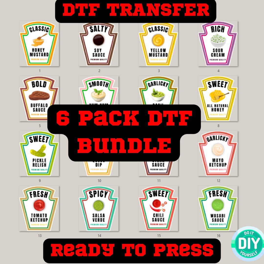 Funny Matching Condiment Halloween DTF – Ketchup & Hot Sauce Group ...
