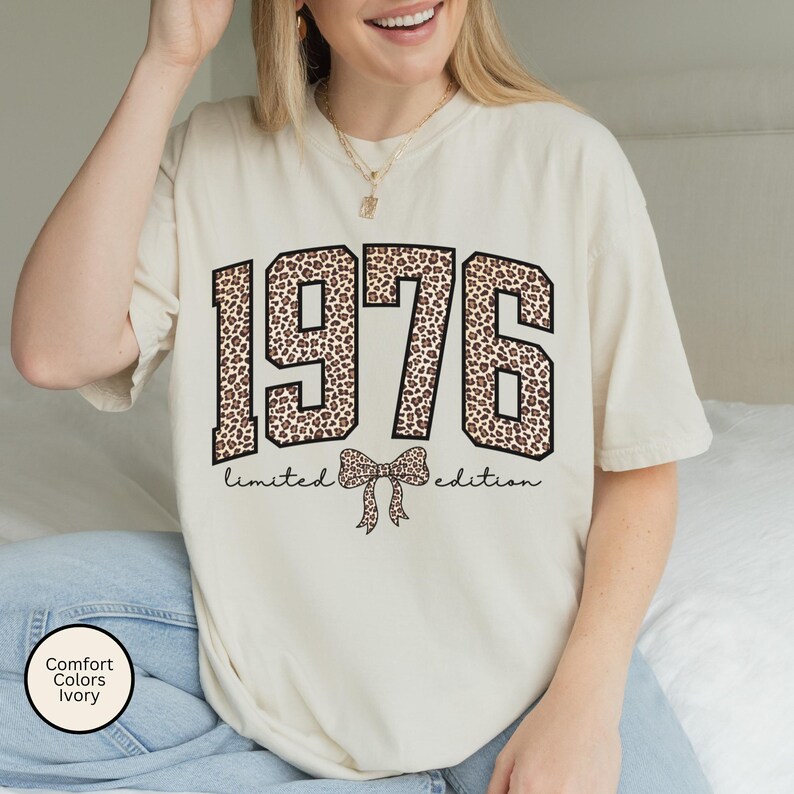 Custom Birth Year Leopard Print Birthday Shirt, Limited Edition Vintage ...