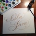 Personalized Calligraphy Name Print for Framing by Robyn Love | Etsy